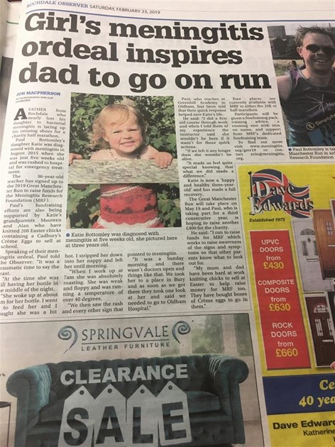 Paul Bottomley is fundraising for Meningitis Research Foundation
