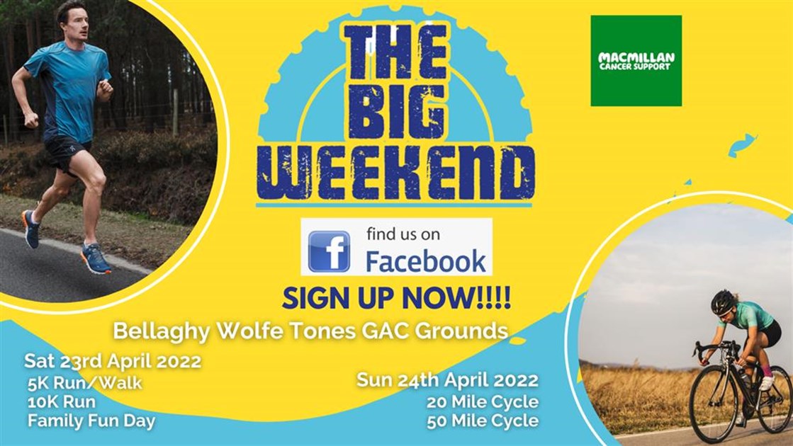 The Big Weekend Event is fundraising for Macmillan Cancer Support
