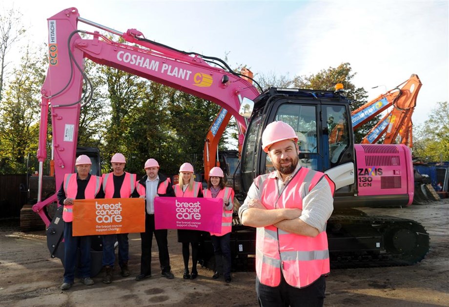 Cosham plant Hire is fundraising for Breast Cancer Care