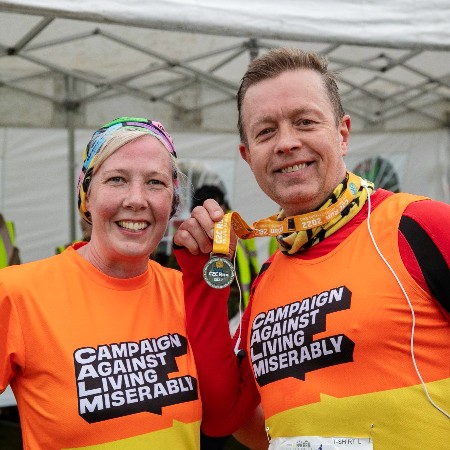 Mrs Neil is fundraising for CALM (Campaign Against Living Miserably)