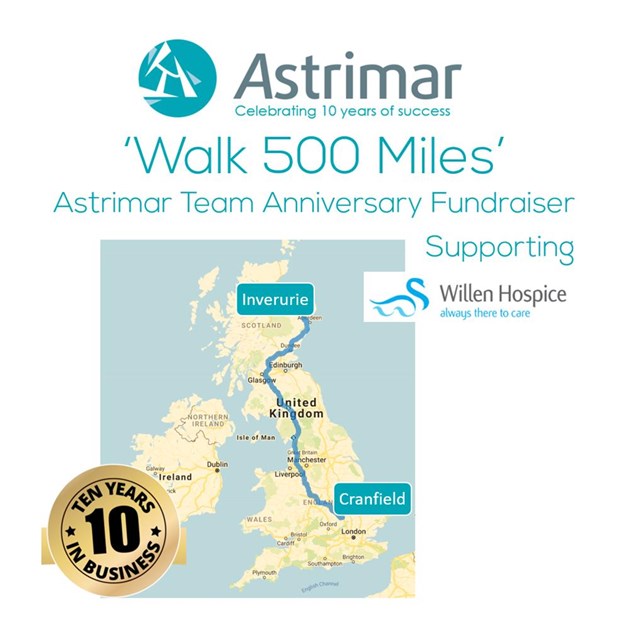 Astrimar Ltd is fundraising for Willen Hospice