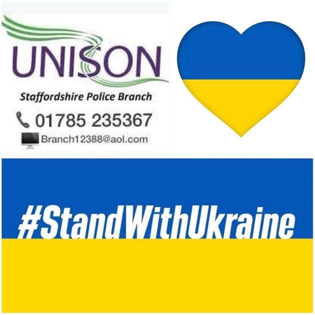 Staffs Police Unison is fundraising for Ukraine Charity