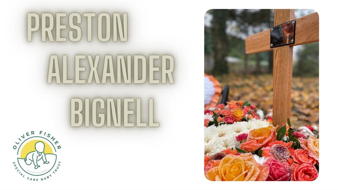 Joe Bignell is fundraising for The Oliver Fisher Special Care Baby Trust