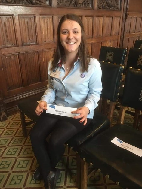 Poppy George is fundraising for Girlguiding Anglia