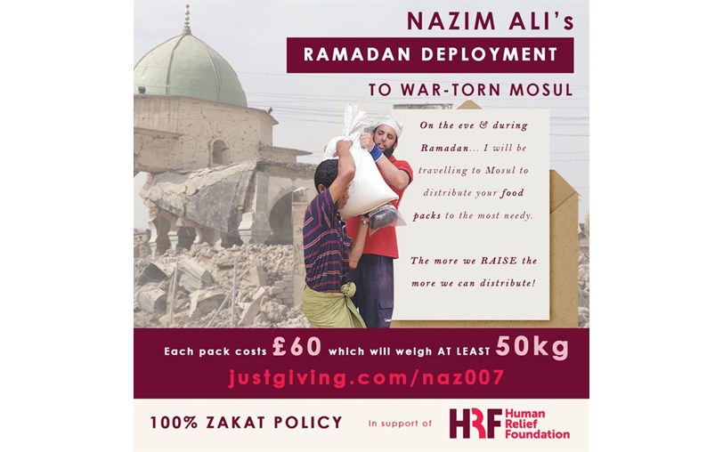 Nazim Ali Is Fundraising For Human Relief Foundation