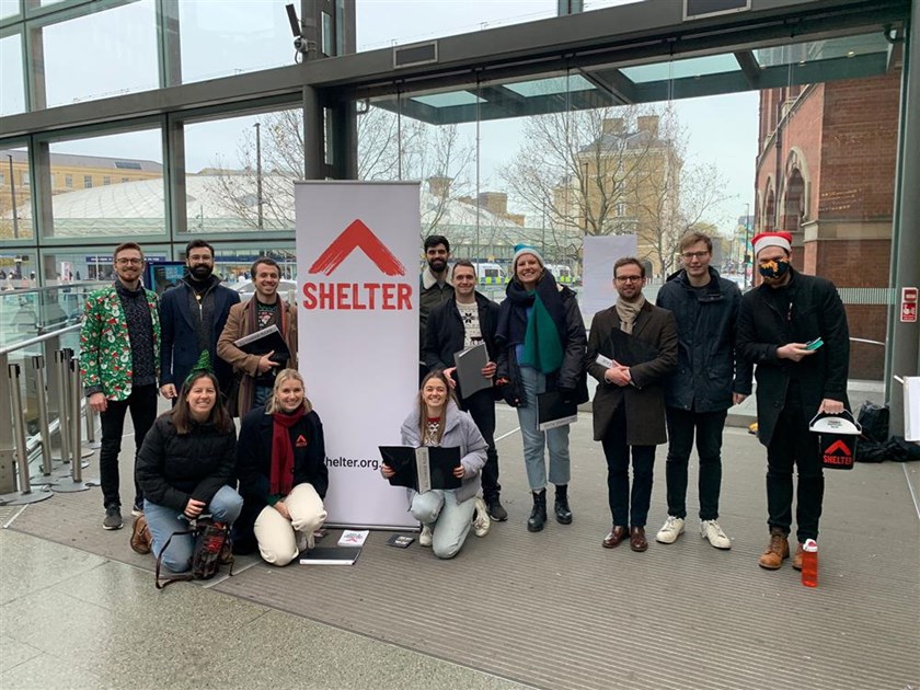 Harry Ellison is fundraising for Shelter