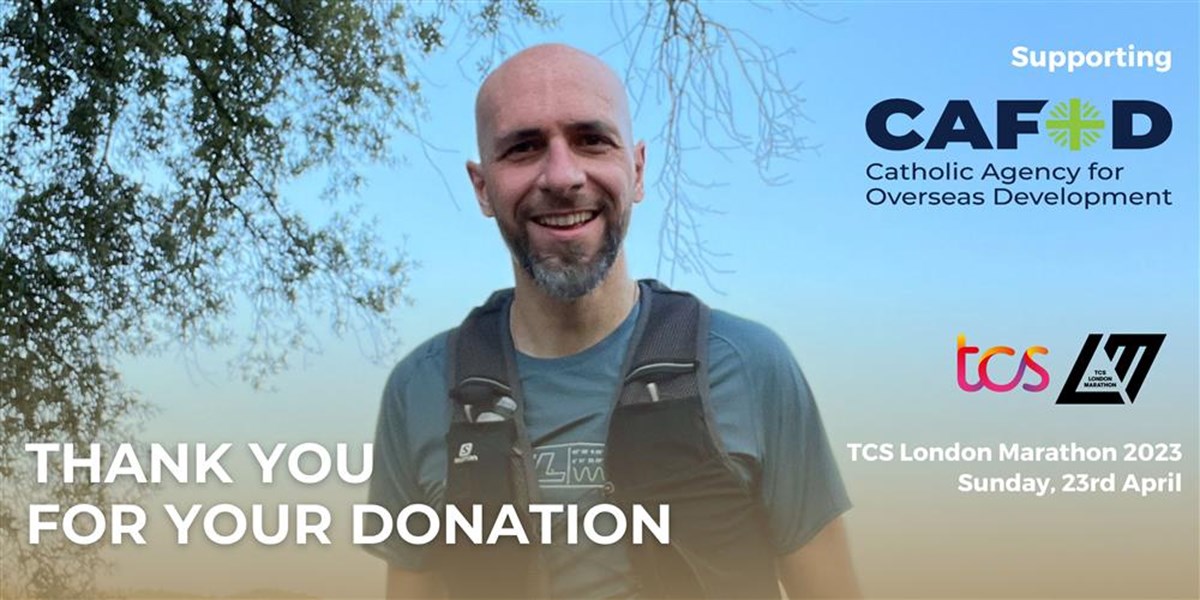 Matteo Belardi is fundraising for The Catholic Agency for Overseas Development (CAFOD)