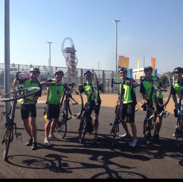 Olympic Bikers! Docking is fundraising for Right To Play UK