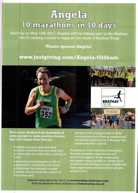 Angela Oldham is fundraising for Brathay Trust