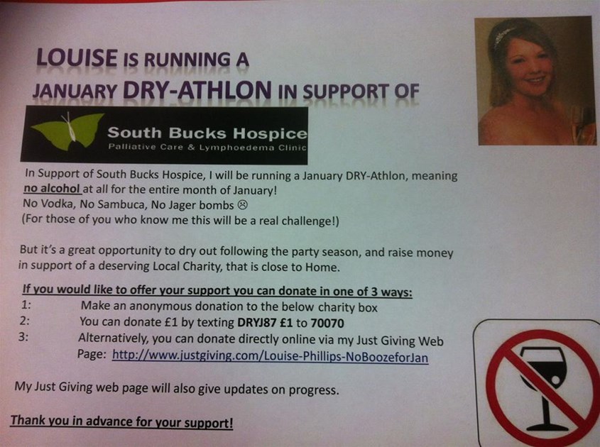 Louise Phillips is fundraising for South Bucks Hospice