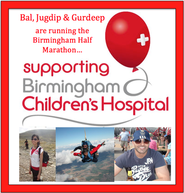 Bal Nandra is fundraising for Birmingham Children’s Hospital Charity