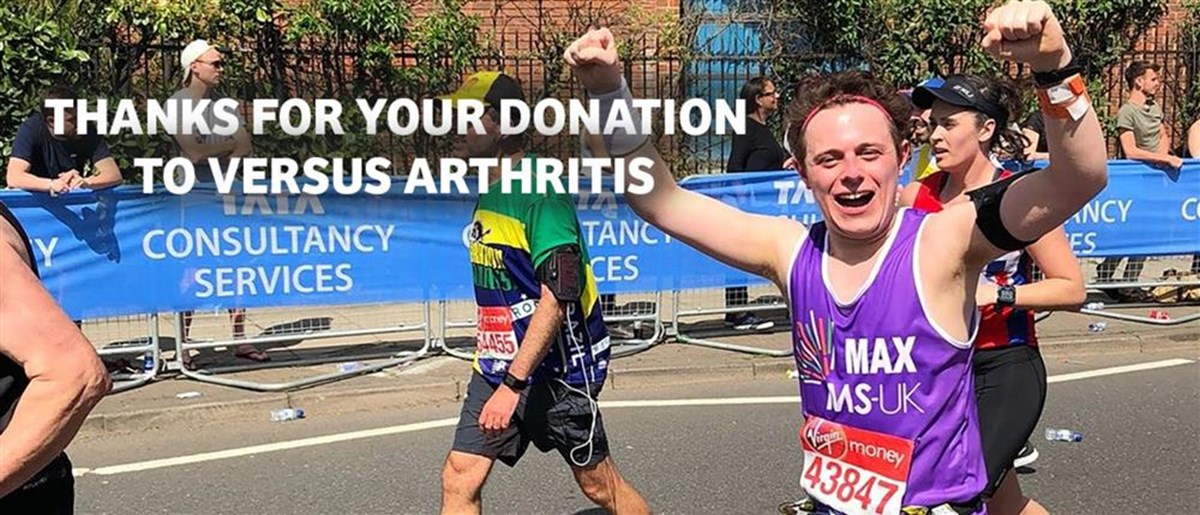 Max Friend is fundraising for Arthritis UK