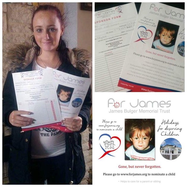 Aleisha Jones is fundraising for The James Bulger Memorial Trust.