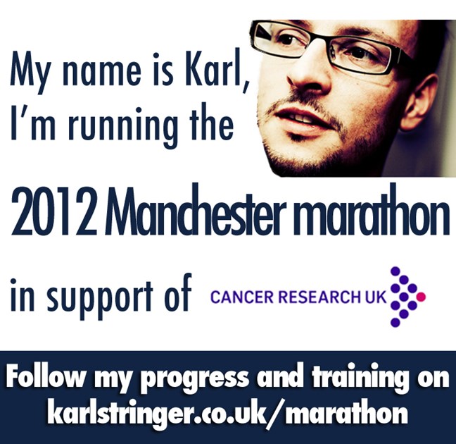 Karl Stringer is fundraising for Cancer Research UK