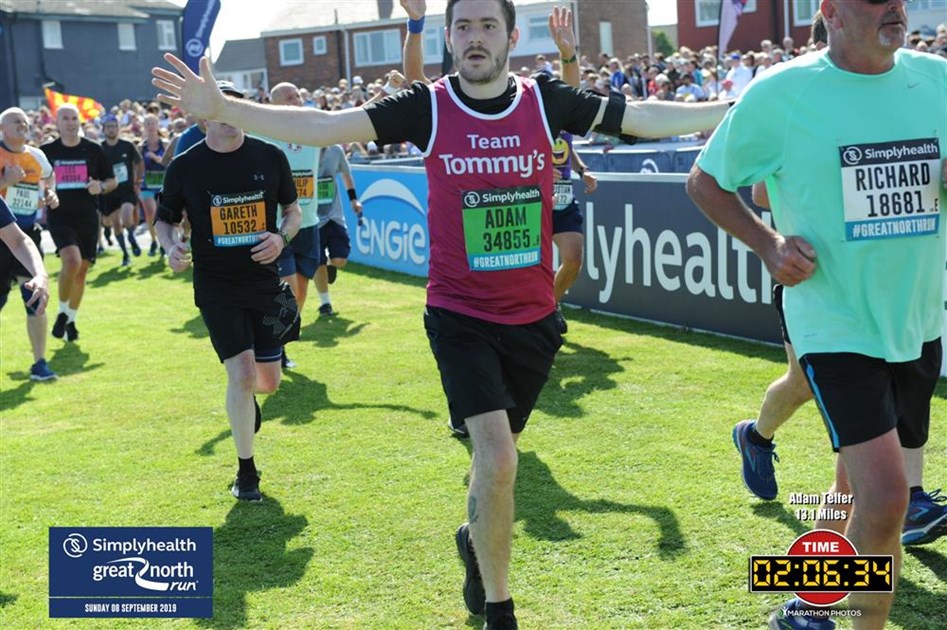 Adam Telfer is fundraising for Tommy’s, the pregnancy and baby charity