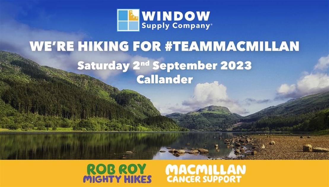 Window Supply Company is fundraising for Macmillan Cancer Support