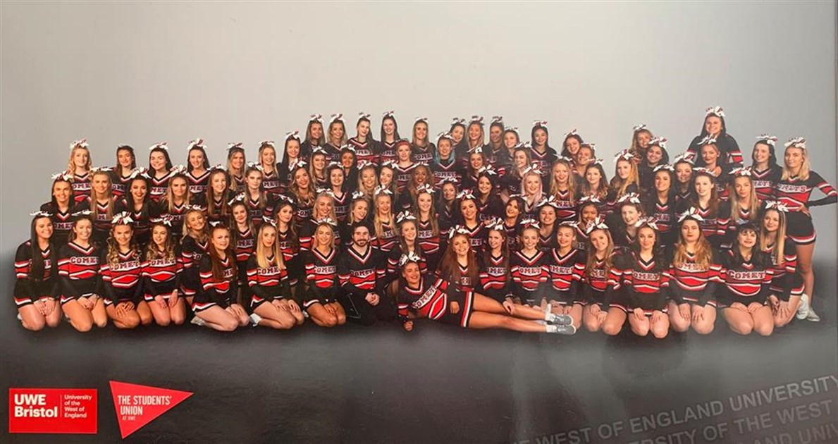 UWE Comets cheerleading is fundraising for Bristol Mind