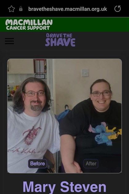 Mary Steven Martin is fundraising for Macmillan Cancer Support