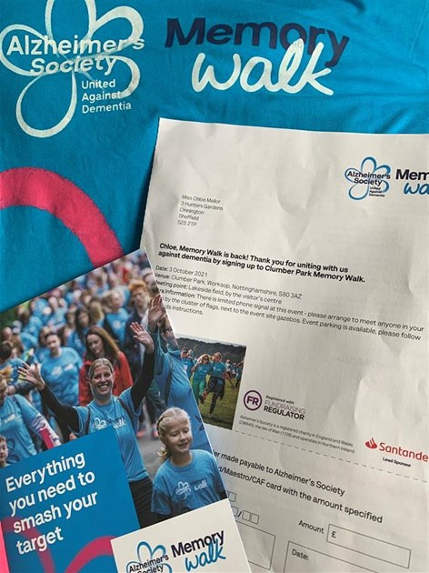 Chloe Mellor is fundraising for Alzheimer's Society