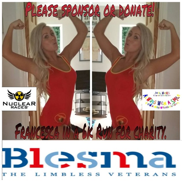 Francesca Booth-Harding is fundraising for Blesma The Limbless Veterans